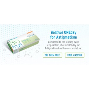 BioTrue One Day Toric jednodenní kontaktní čočky z HyperGelu - Čočky Hrežík